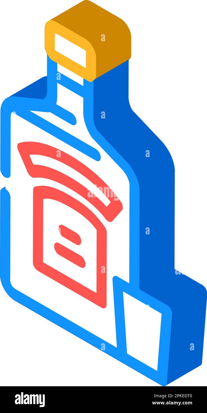 Vodka Glass Bottle Isometric Icon Vector Illustration Stock Vector Image And Art Alamy