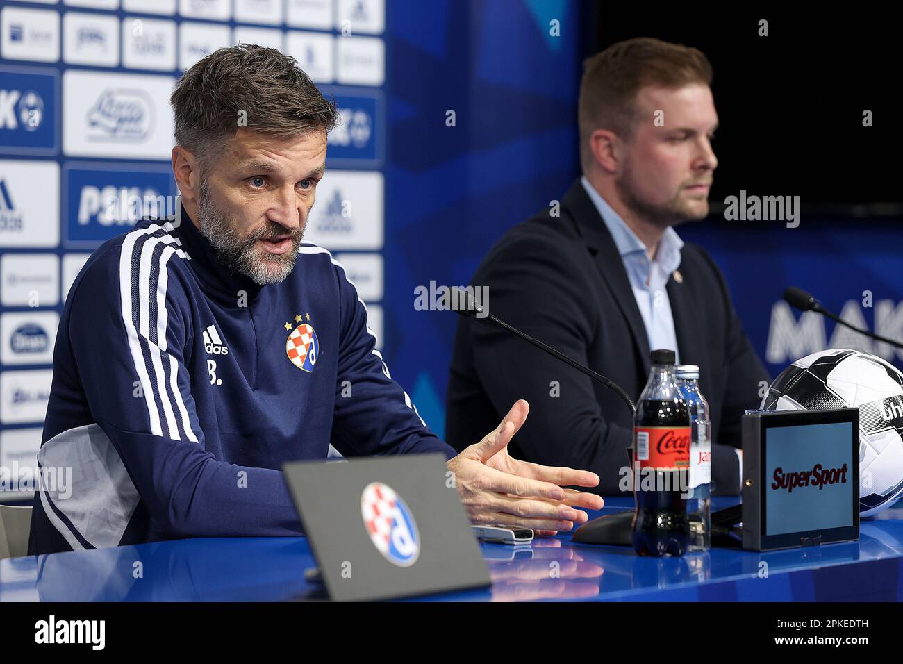 New head coach of Dinamo Zagreb Igor Biscan speaks on a press ...