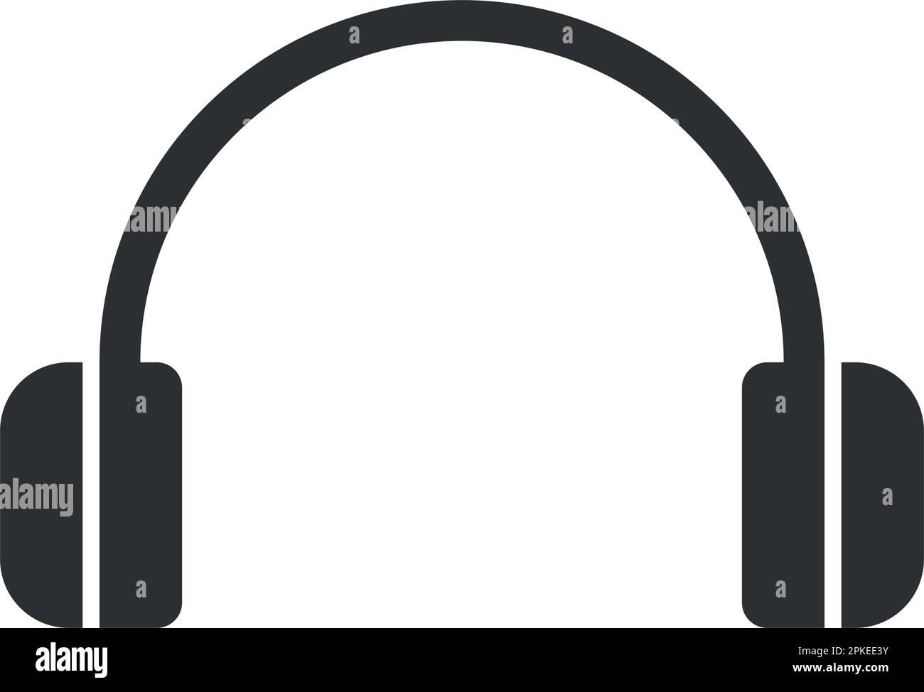 Headphone icon in flat style. Earphone vector illustration on isolated ...
