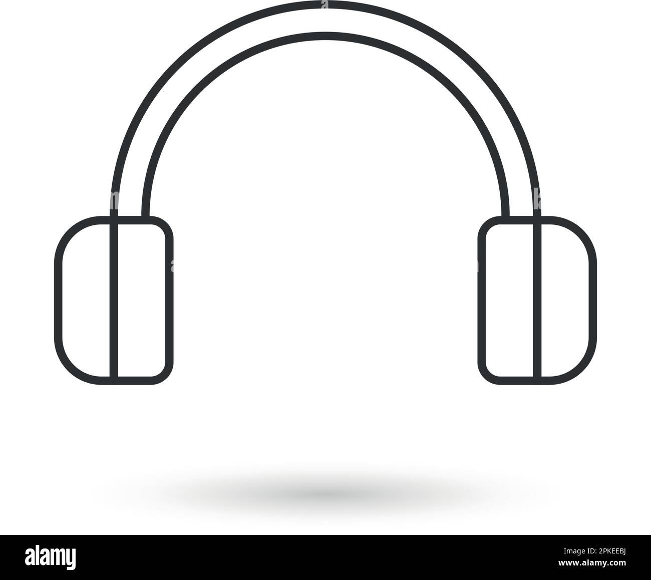 Headphone icon in flat style. Earphone vector illustration on isolated ...
