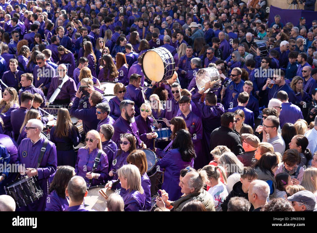 Procession of the Rompida de la Hora de Calanda, April 7, 2023, in ...