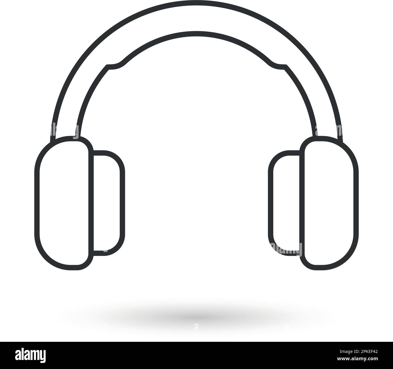 Headphone icon in flat style. Earphone vector illustration on isolated ...