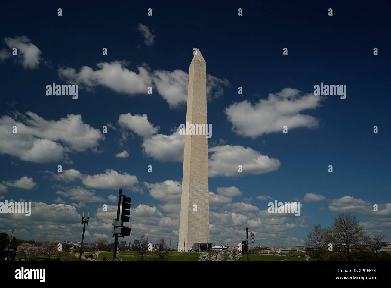 The washington dc monument detail on the deep blue sky background Stock ...