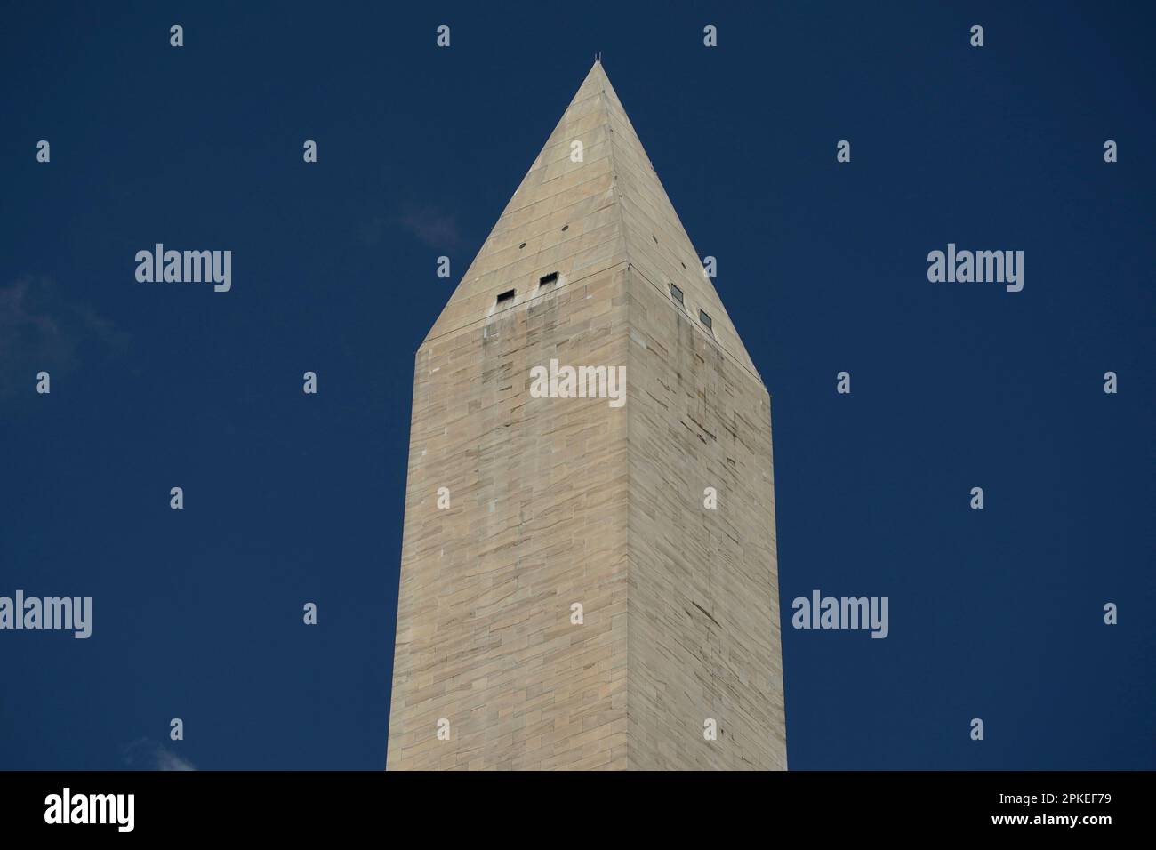 The washington dc monument detail on the deep blue sky background Stock ...