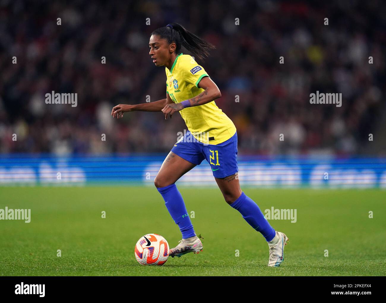 Brazil's Kerolin during the Women's Finalissima at Wembley Stadium ...