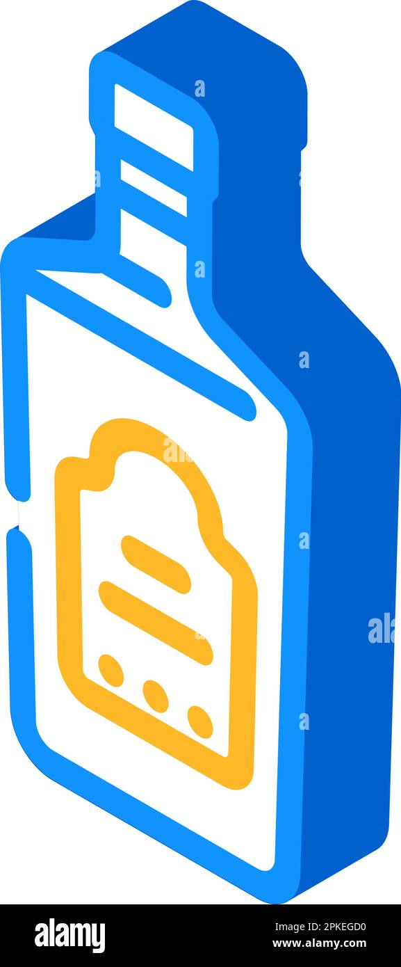 vodka drink bottle isometric icon vector illustration Stock Vector ...
