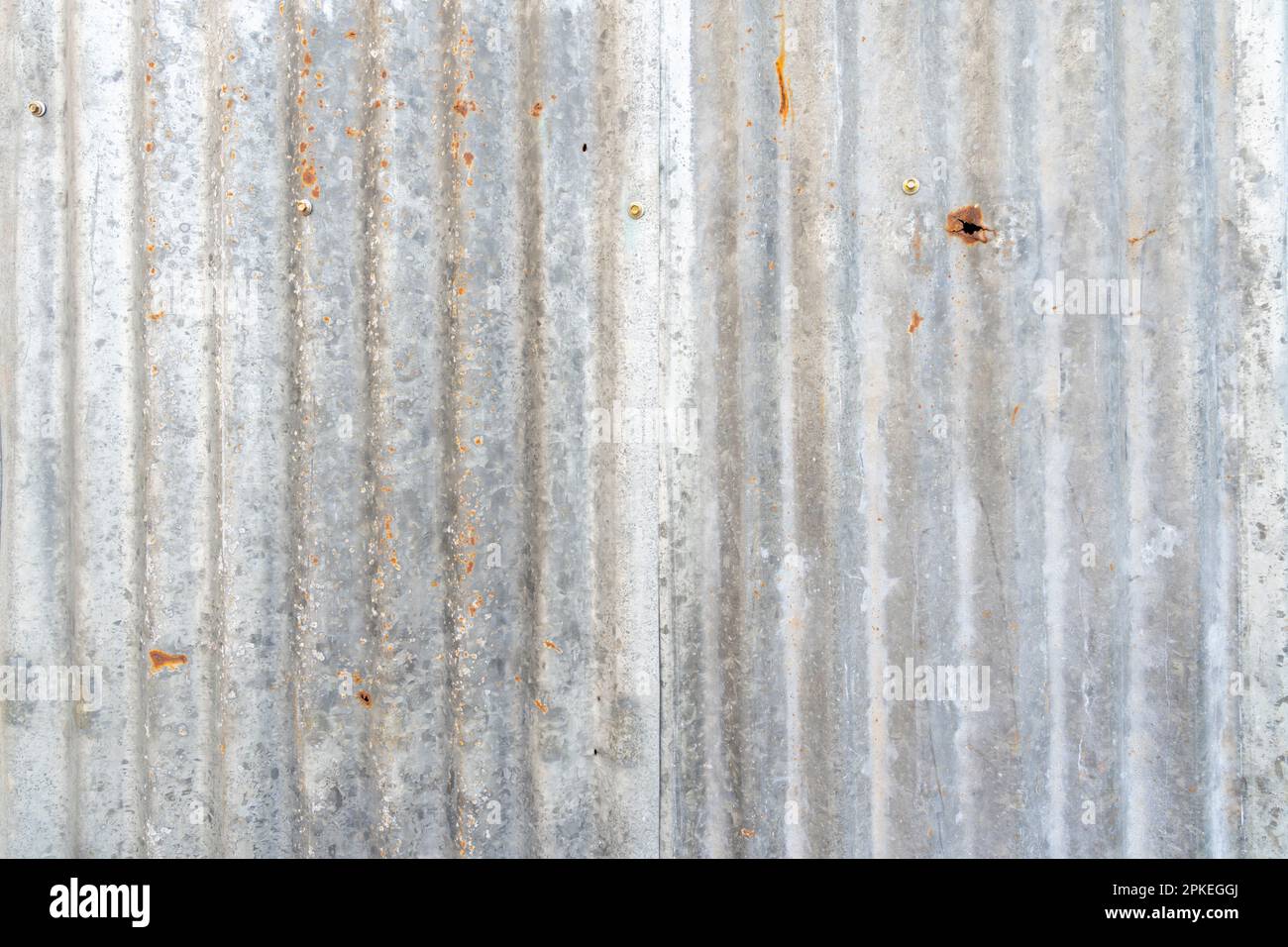 Rusty zinc sheet texture and background, Reddish brown stain on ...