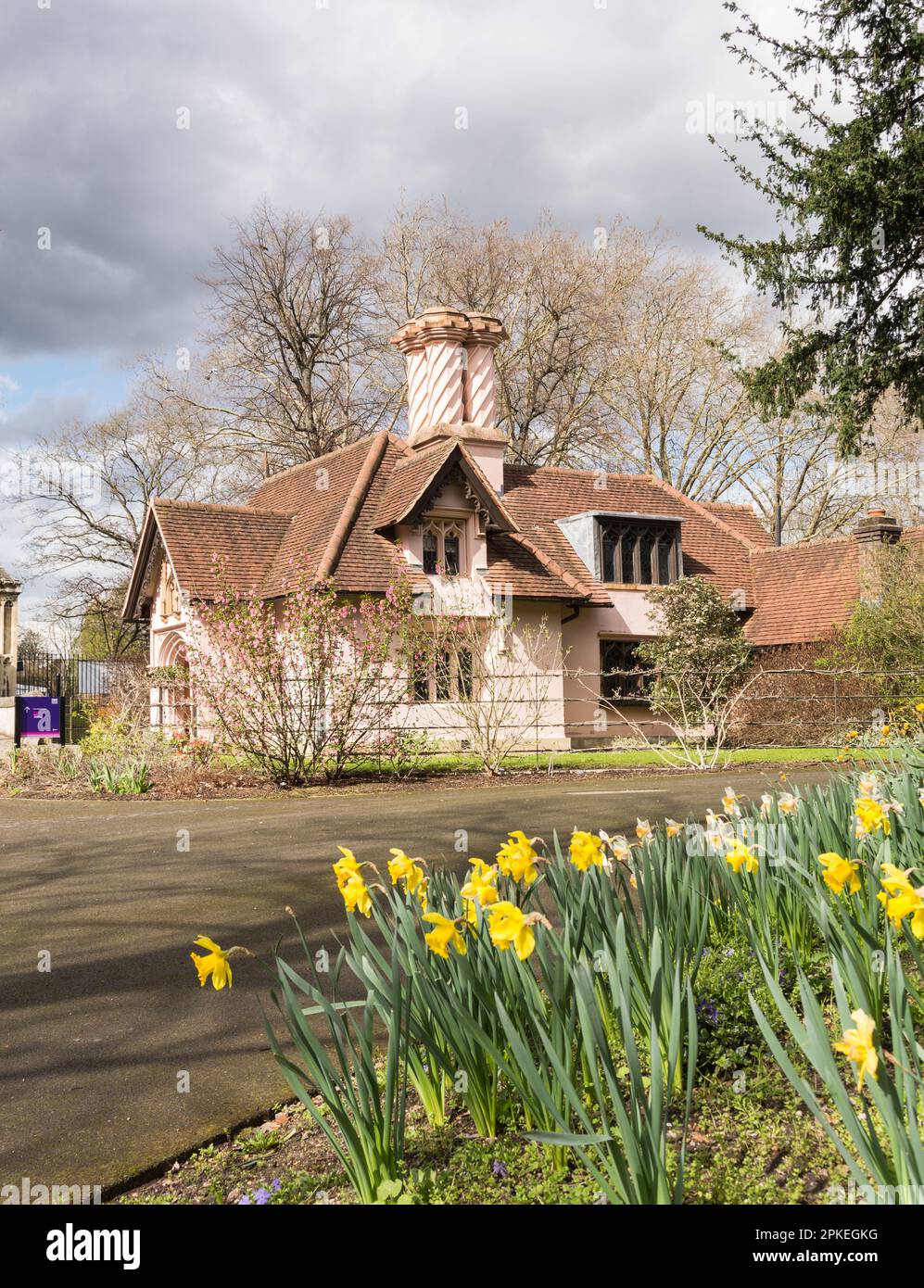 The Gothic Lodge at the entrance to Fulham Palace - the historic house ...