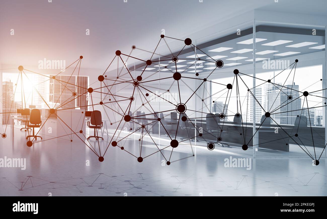 Networking and wireless connection as concept for effective modern ...
