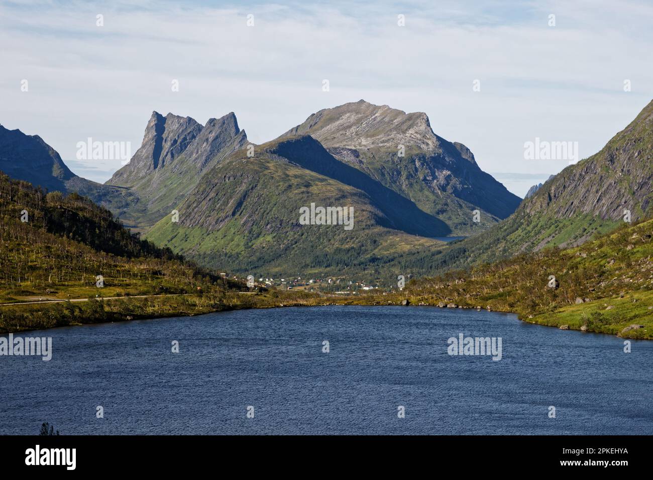 The panoramic view of Senja Island from Bergsbotn Utsiktsplattform ...