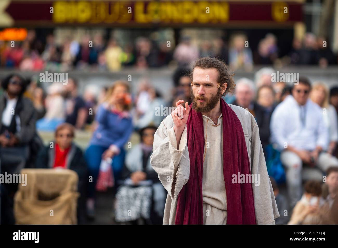 London, UK. 7 April 2023. Secondary school teacher and trained actor ...