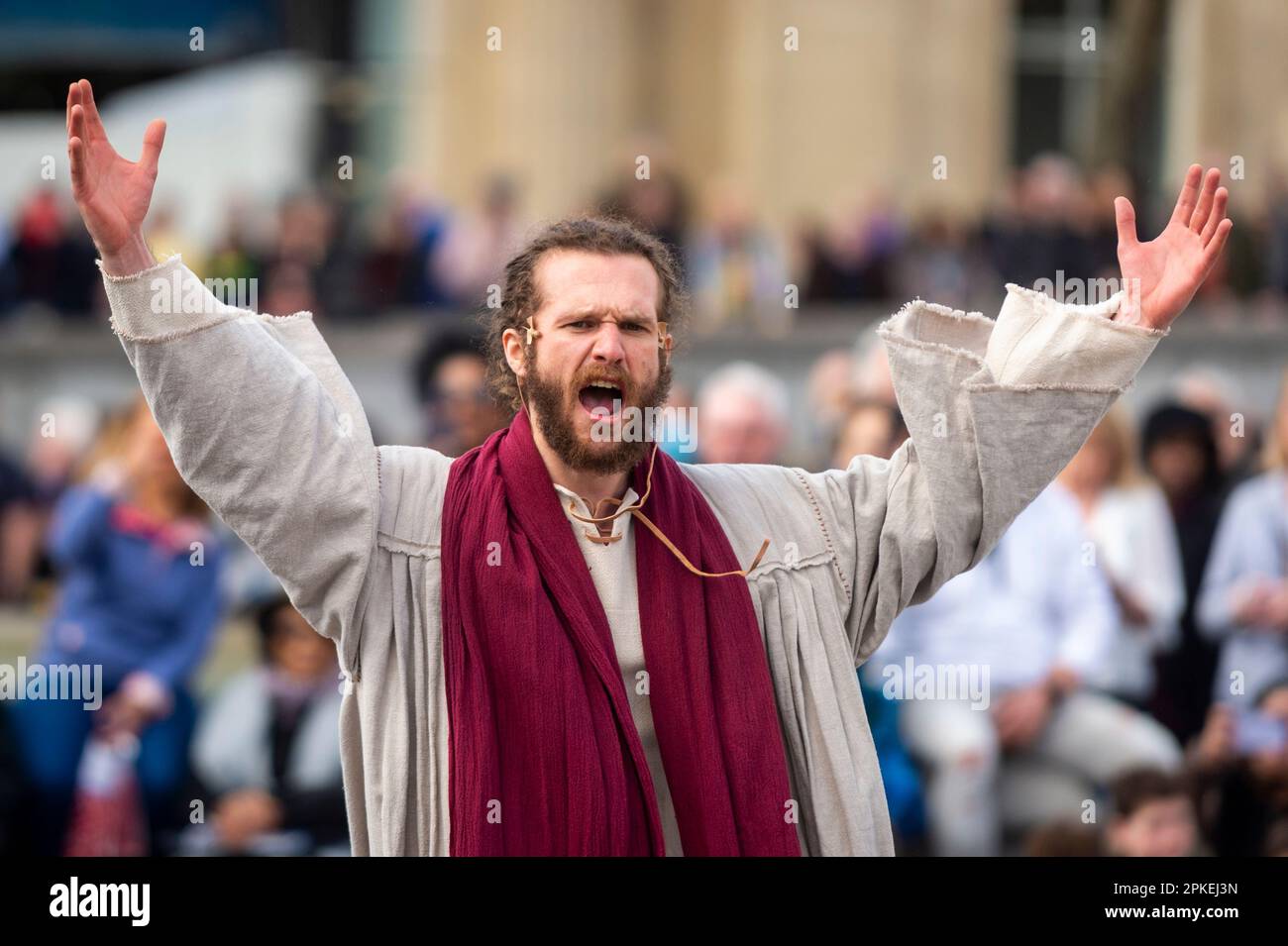 London, UK. 7 April 2023. Secondary school teacher and trained actor ...