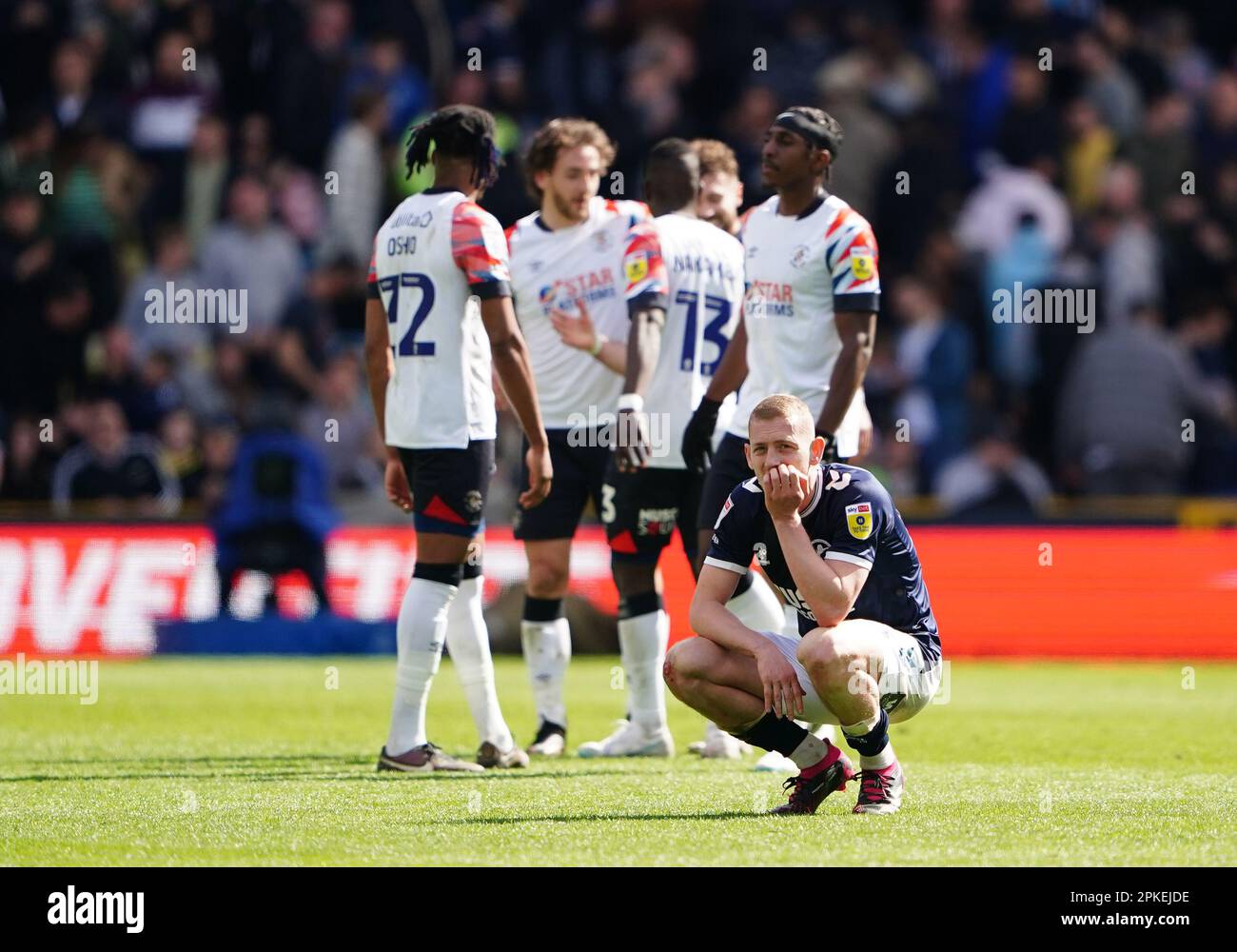 Millwall's George Saville looks dejected at the end of the Sky Bet ...