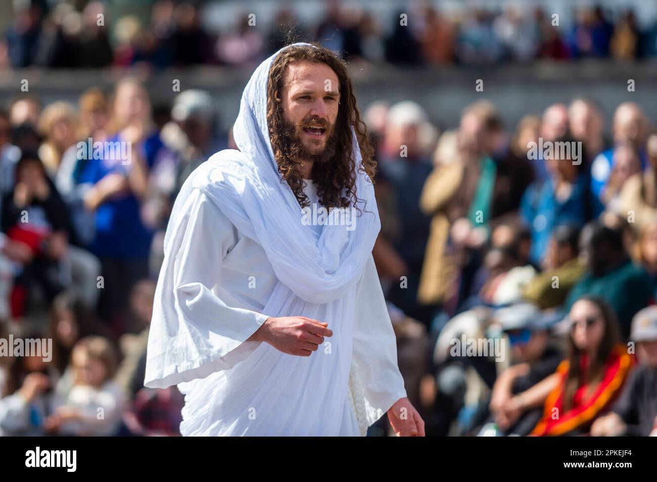 London, UK. 7 April 2023. Secondary school teacher and trained actor ...