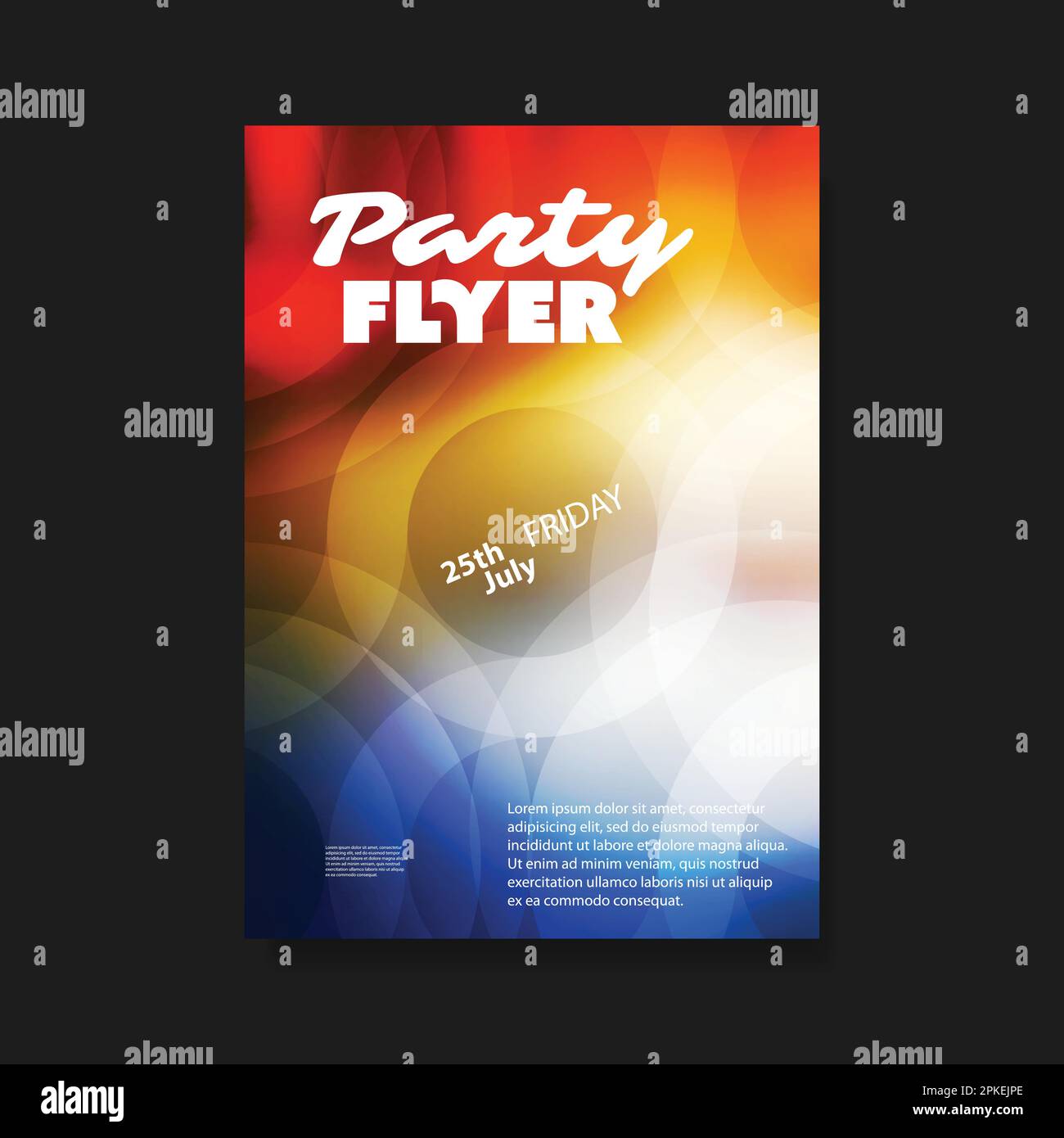 Party Flyer Concept With Abstract Background - Cover Design Stock ...
