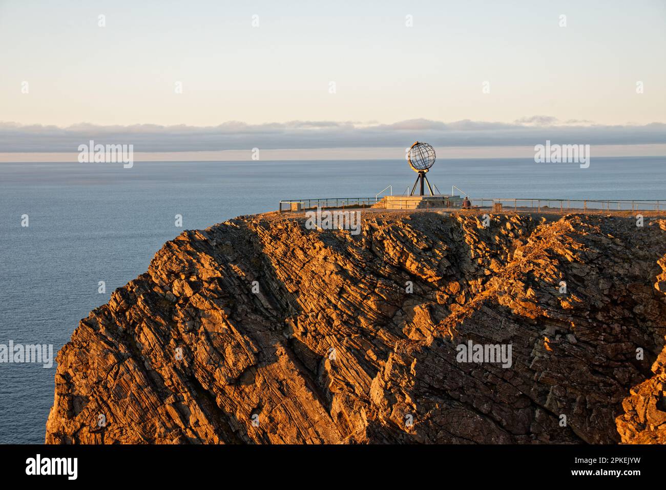 The Globe at North Cape monument in Nordkapp, the northernmost point of ...