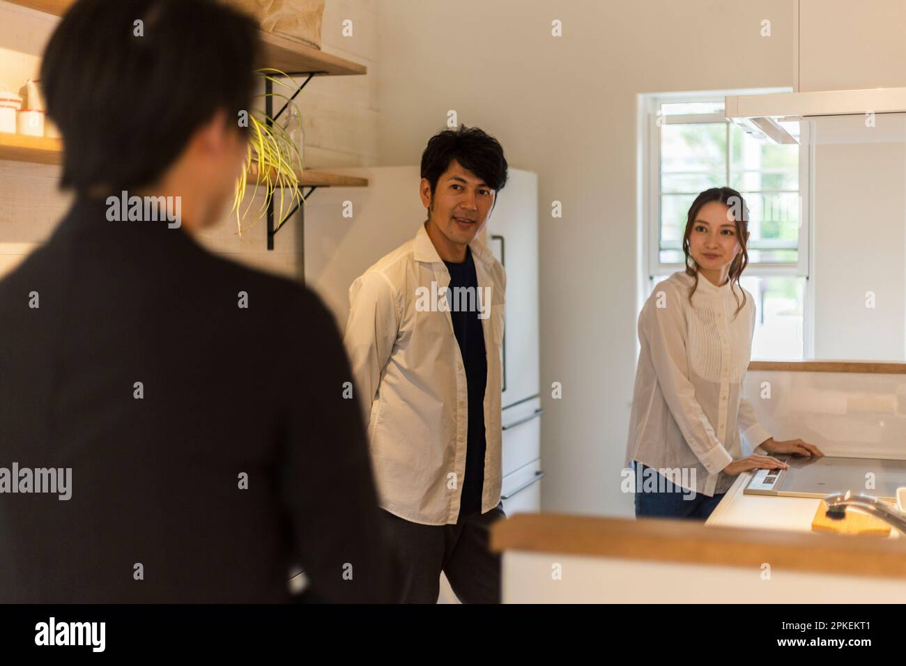 Couple doing a private viewing Stock Photo - Alamy