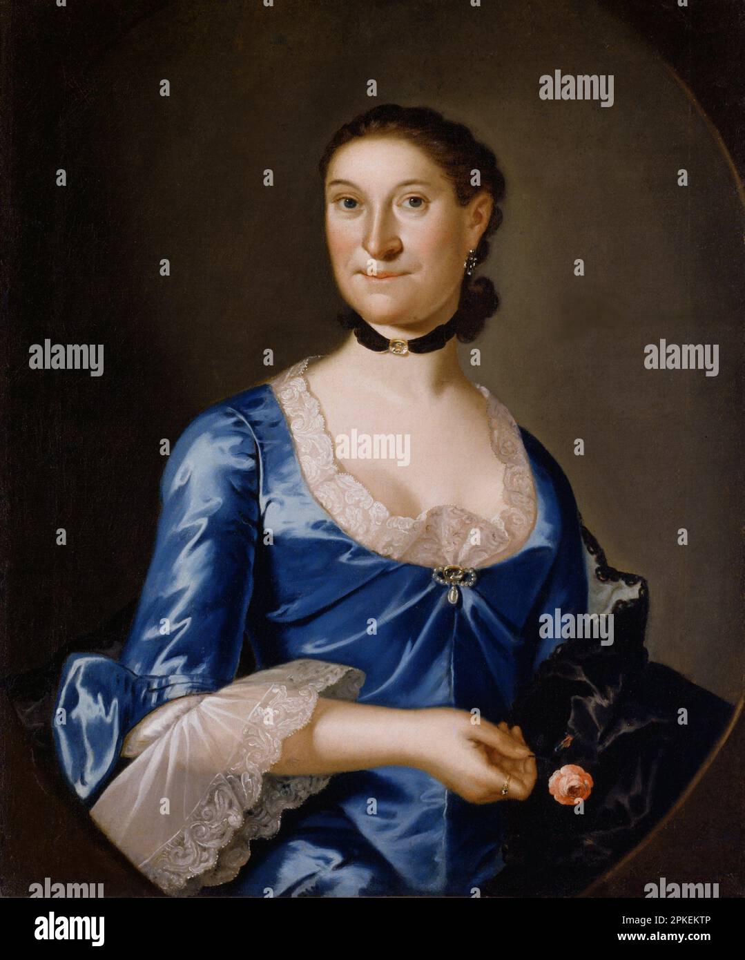 Mrs. Richard Brown circa 1760 by John Hesselius Stock Photo - Alamy
