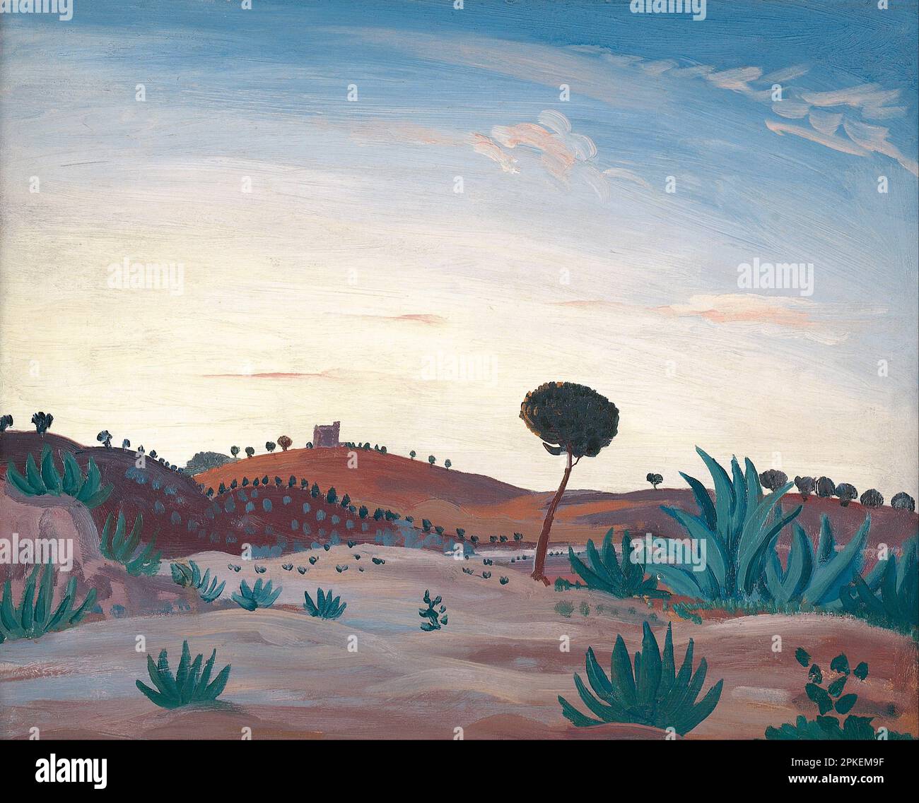 Spanish landscape 1912 by James Dickson Innes Stock Photo - Alamy