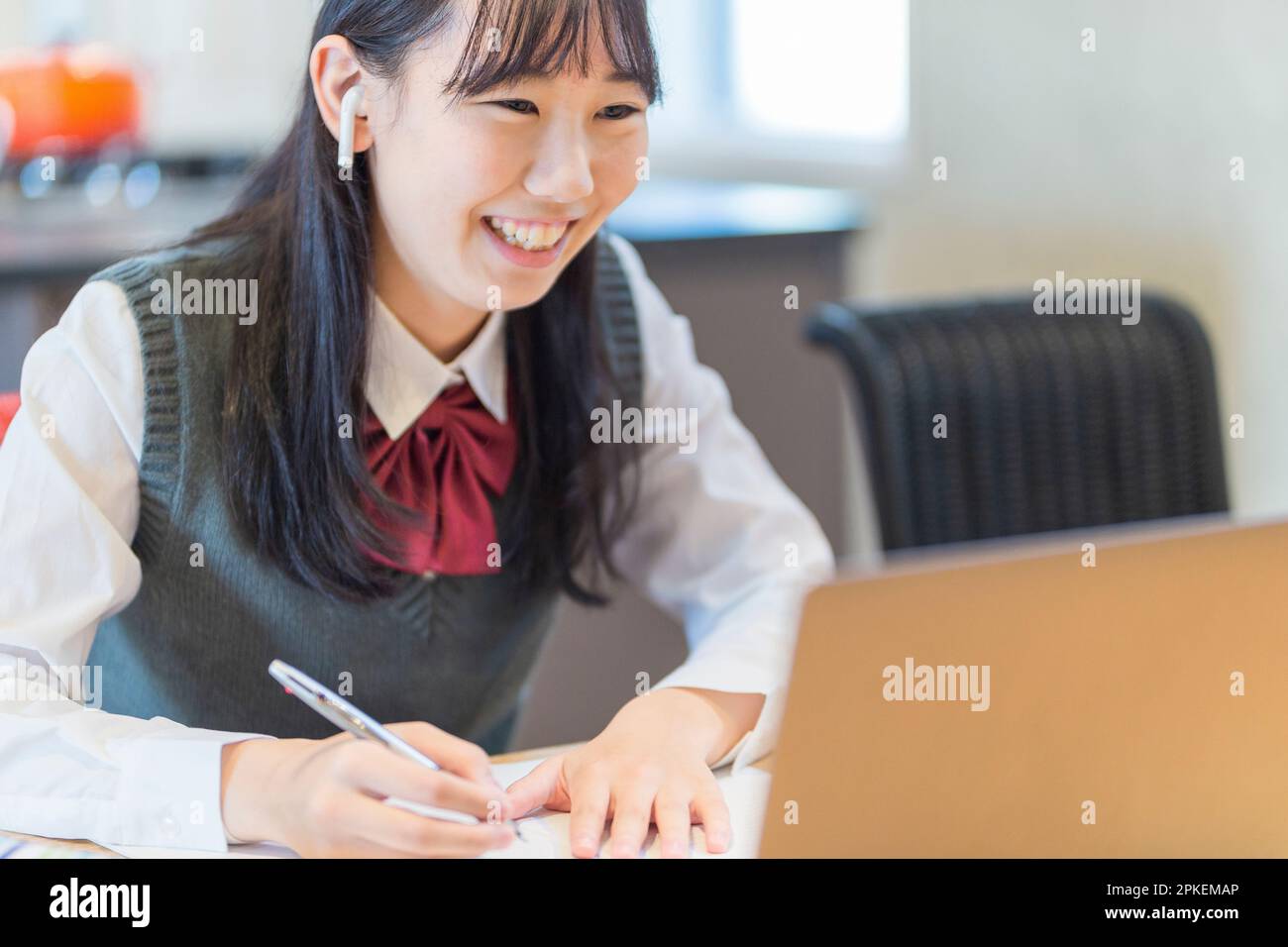 High school girls studying at home Stock Photo - Alamy