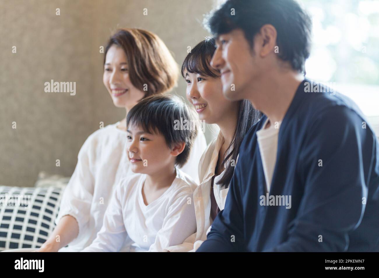 Family of 4 Portrait of a Family of 4 Stock Photo - Alamy