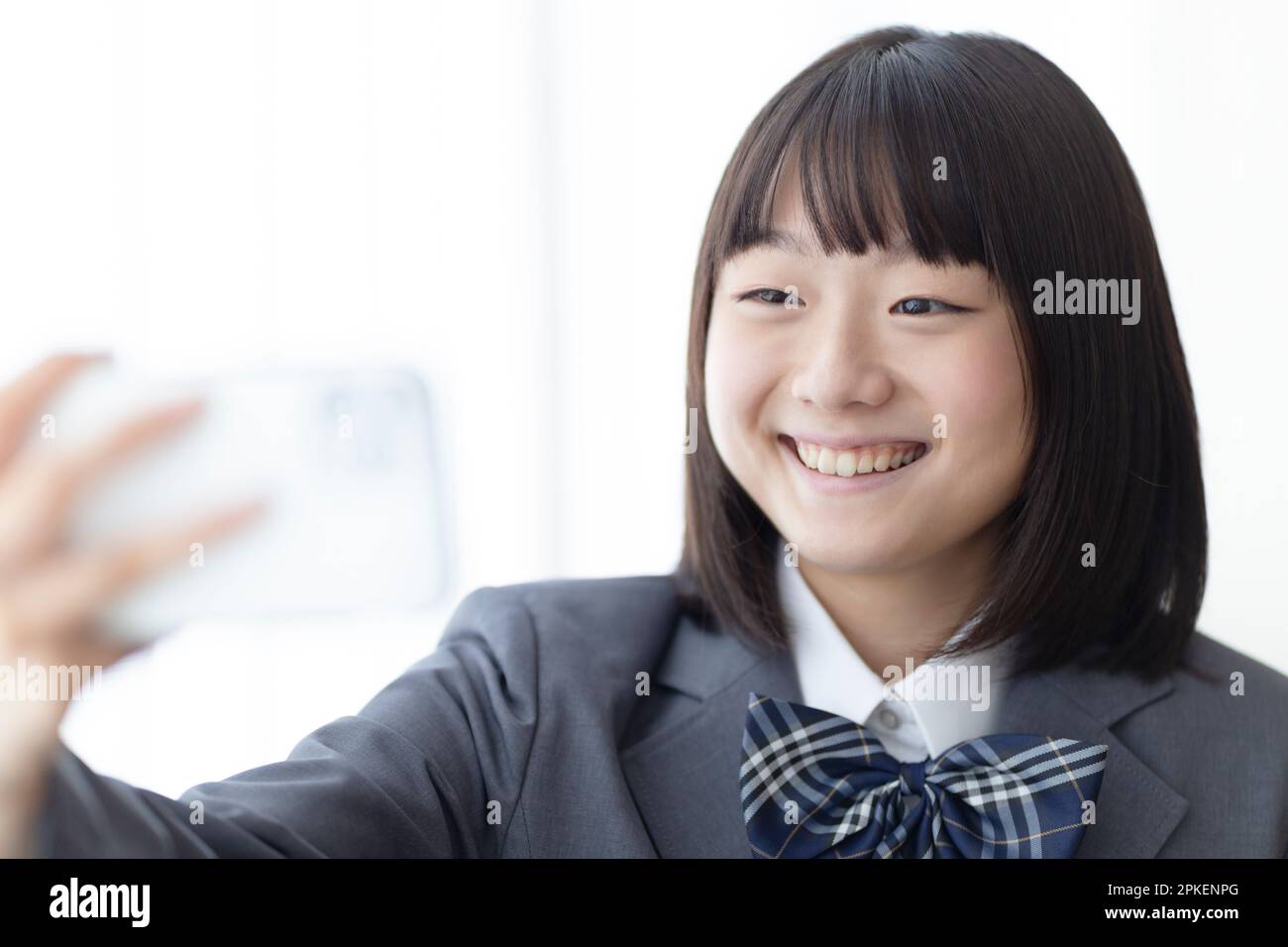School girl uniform selfie hi-res stock photography and images - Alamy