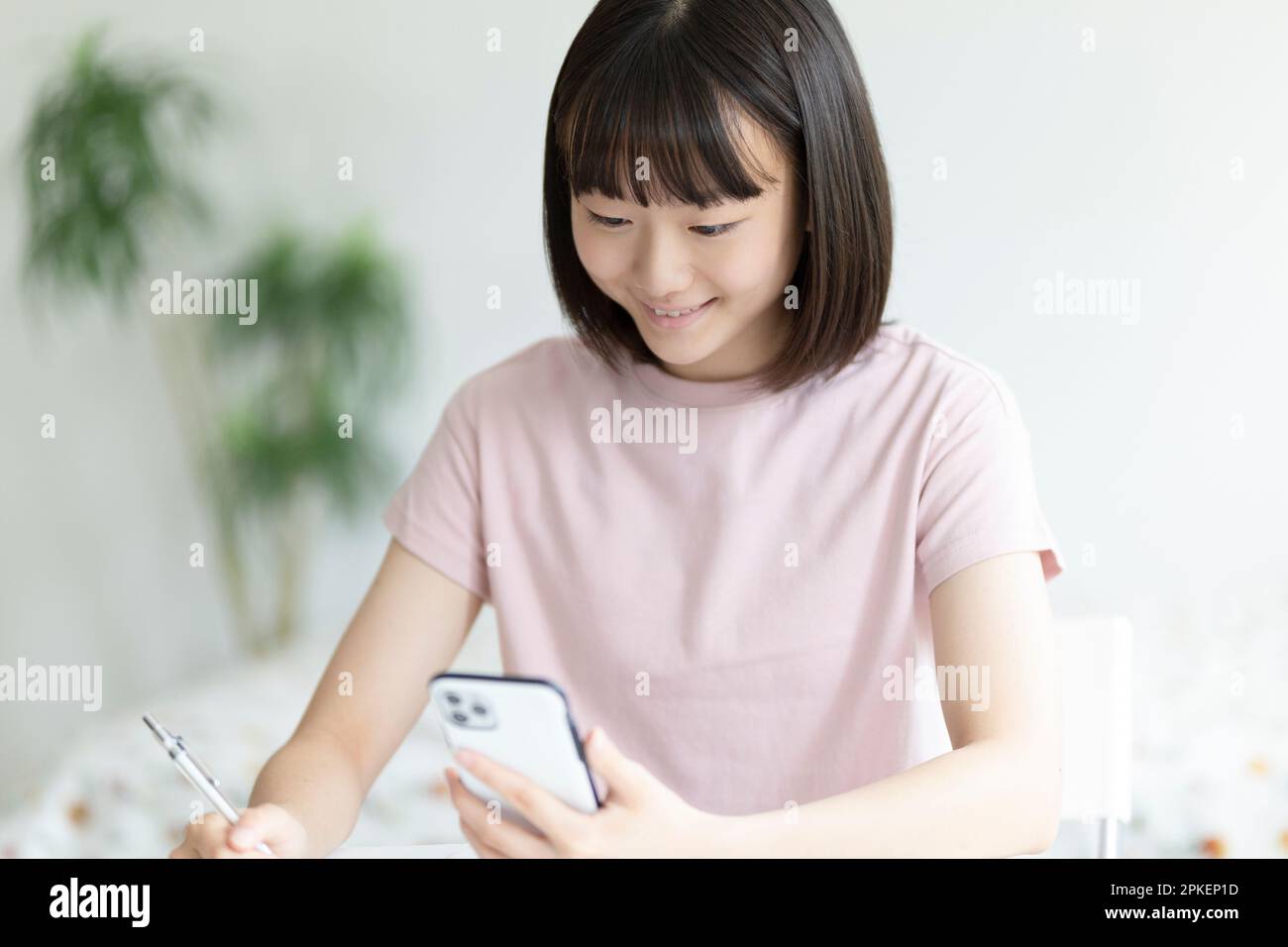 High school students studying at home Stock Photo - Alamy