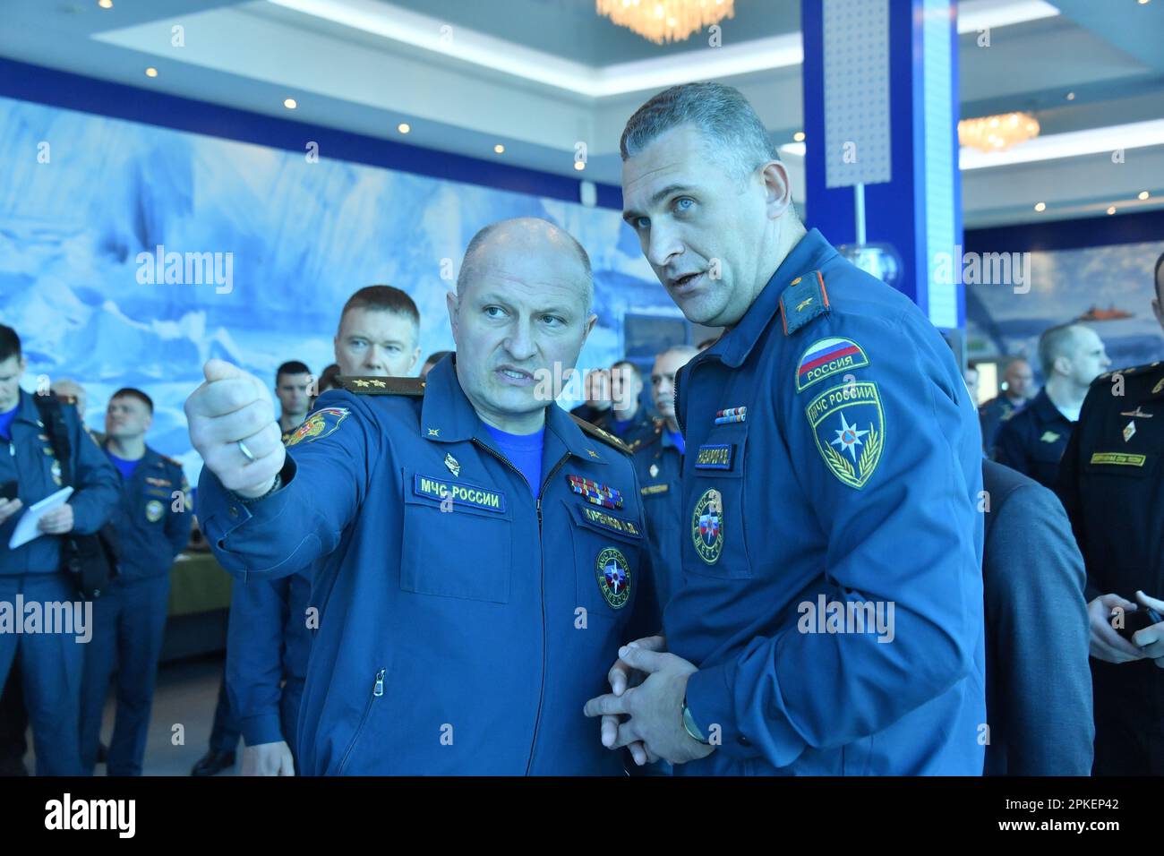 'Murmansk. From left: Head of the EMERCOM of the Russian Federation ...