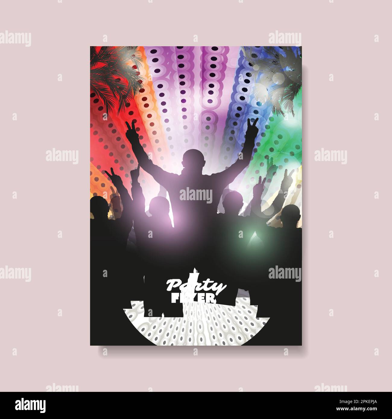 Colorful Party Poster, Placard, Flyer or Cover Design Template with ...