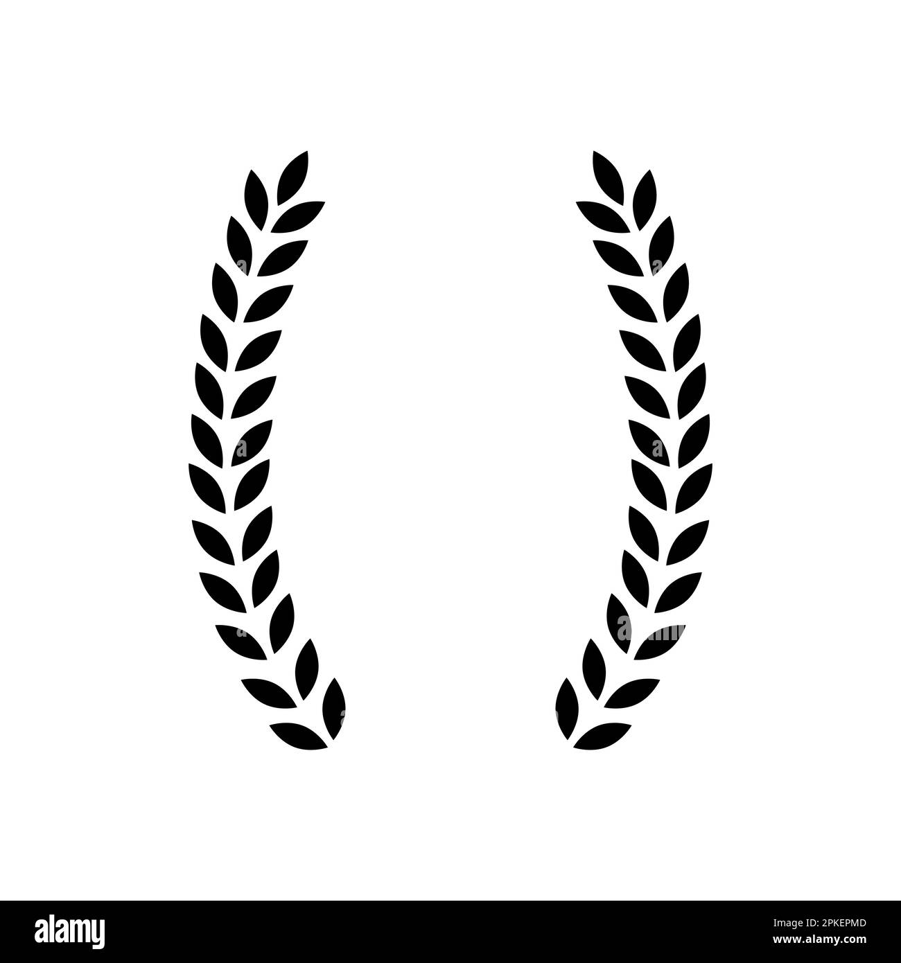 Leaves icon simple element Black and White Stock Photos & Images - Alamy
