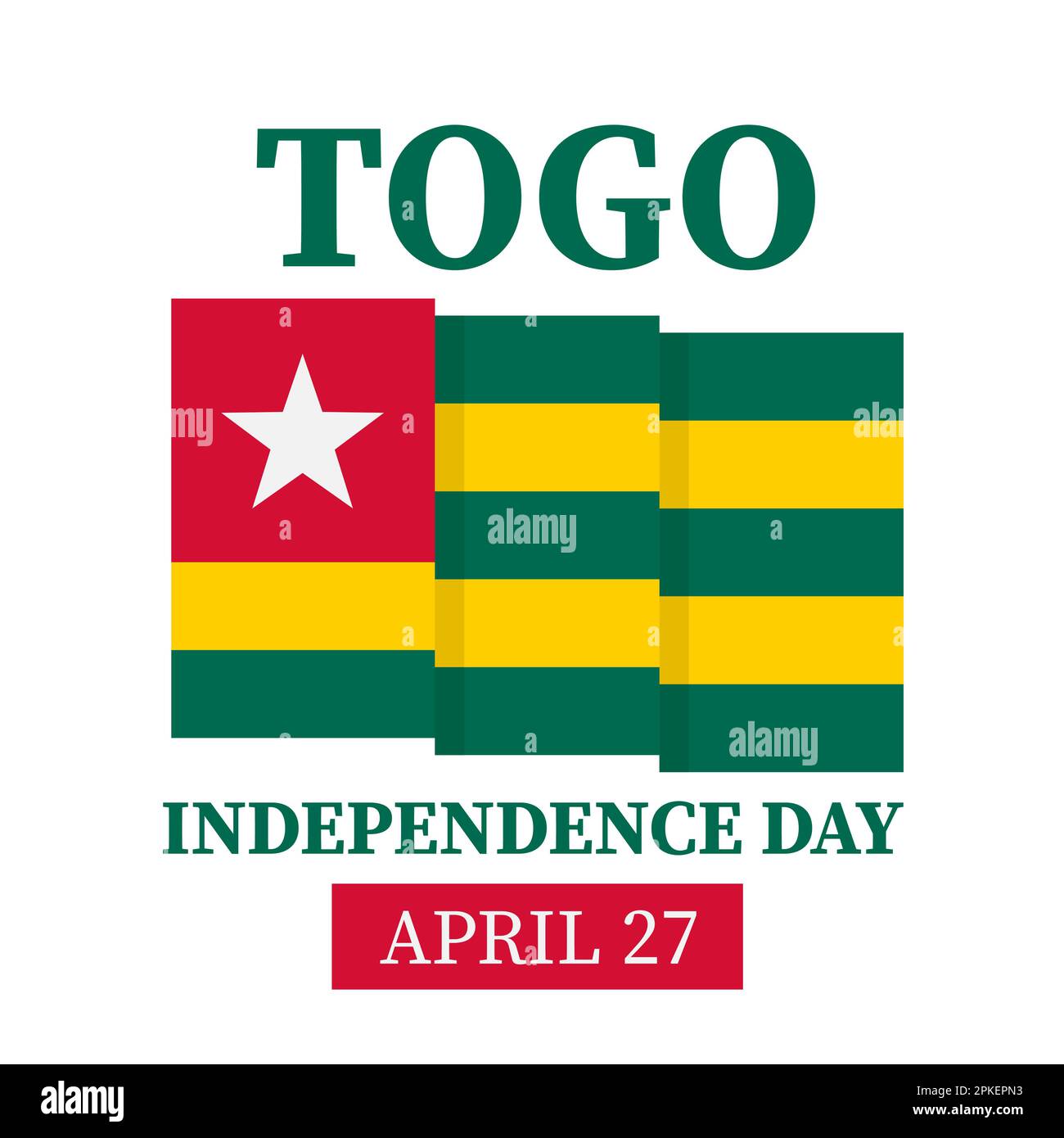 Togo Independence Day banner. National holiday celebrated on April 27 ...