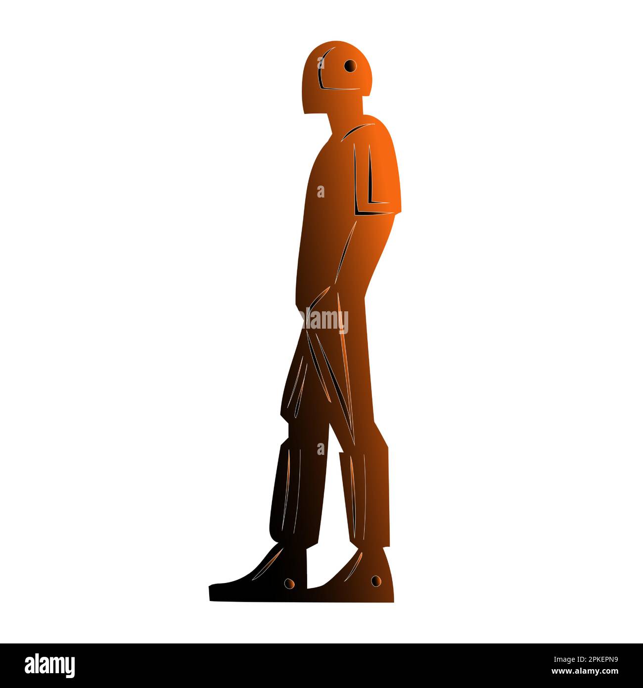 Vector illustration of a robot. artificial intelligence Chat bot human ...