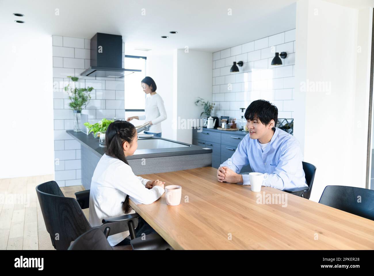 Father and daughter having conversation hi-res stock photography and ...