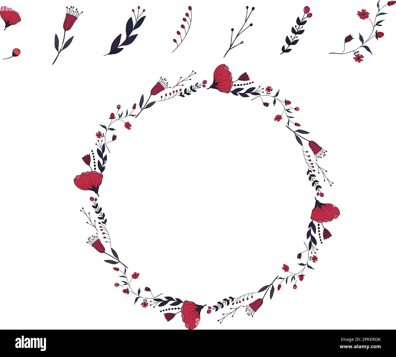 Wreath clip art Stock Vector Images - Alamy