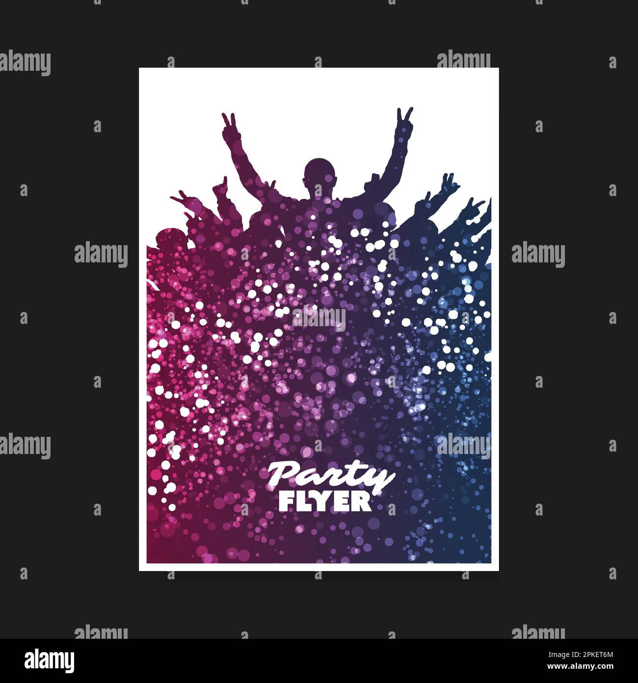 Colorful Party Poster, Placard, Flyer or Cover Design Template with ...