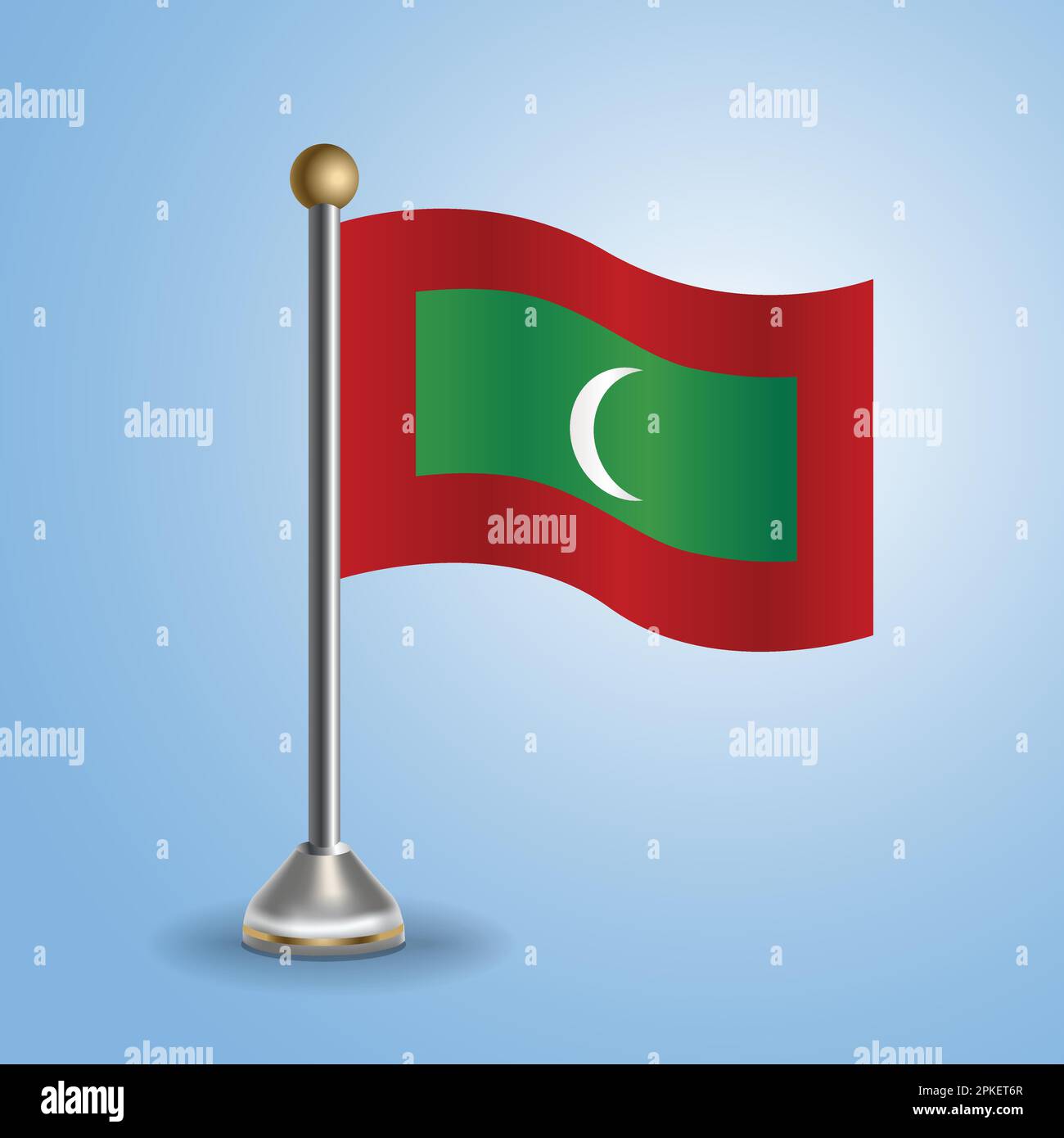 State table flag of Maldives. National symbol, vector illustration ...