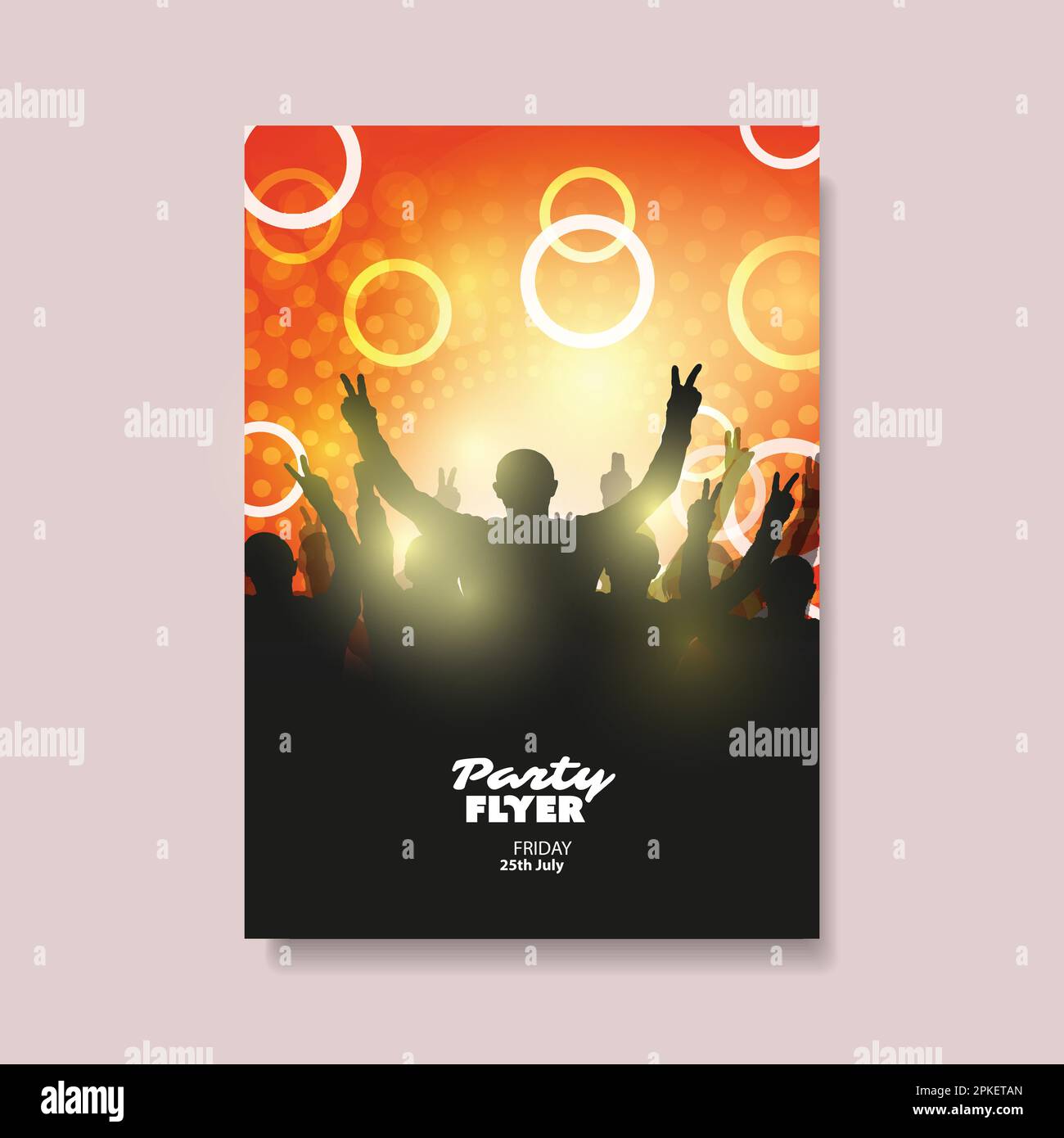 Colorful Party Poster, Placard, Flyer or Cover Design Template with ...