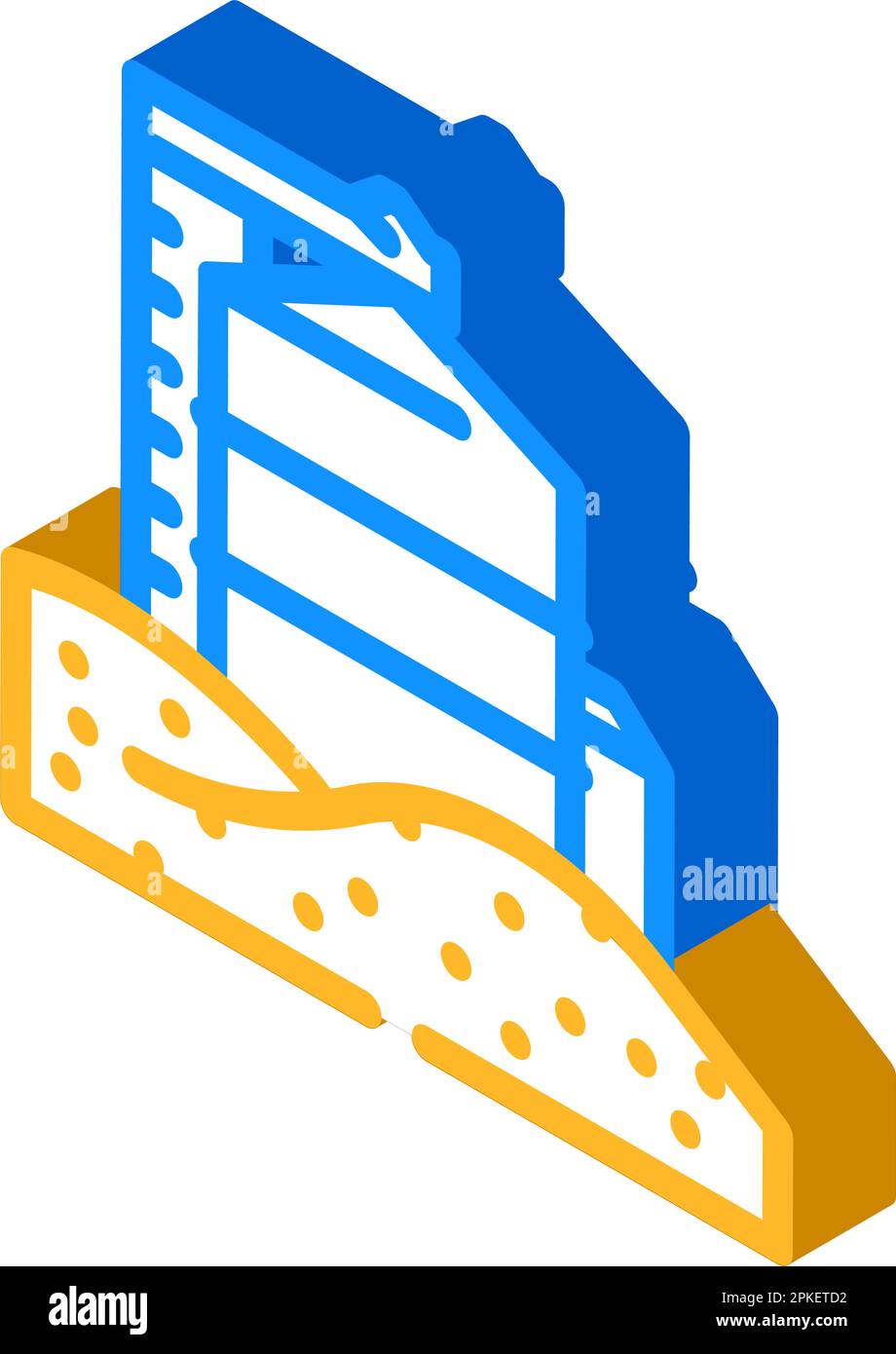 grain heap ripe wheat isometric icon vector illustration Stock Vector ...