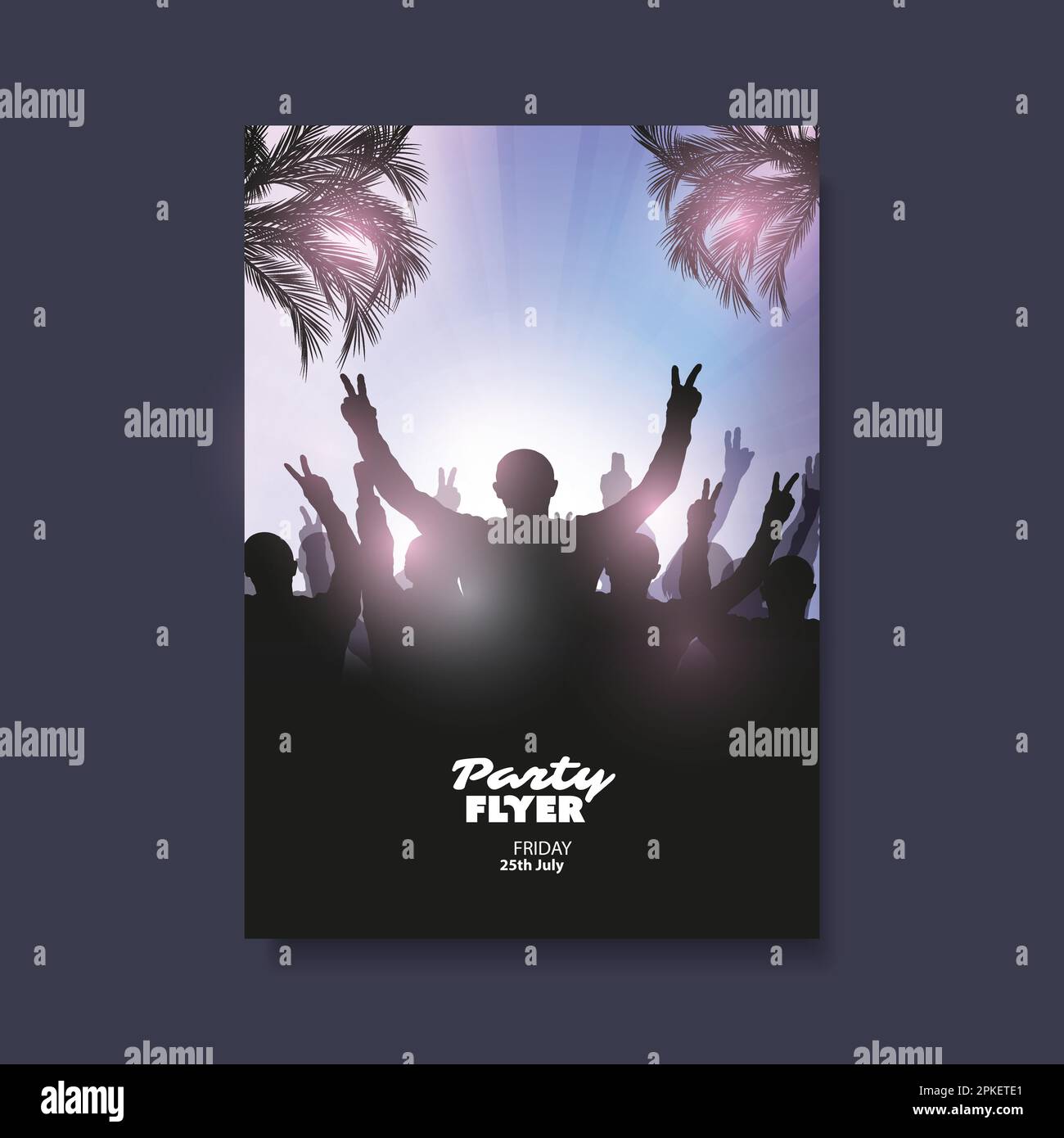 Colorful Party Poster, Placard, Flyer or Cover Design Template with ...