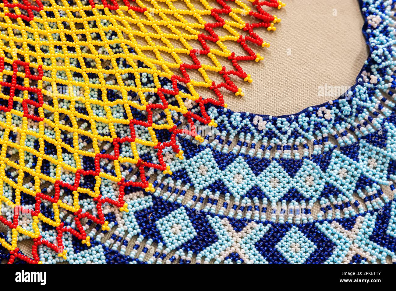 traditional clothes and beaded jewelry. traditional ornaments and ...