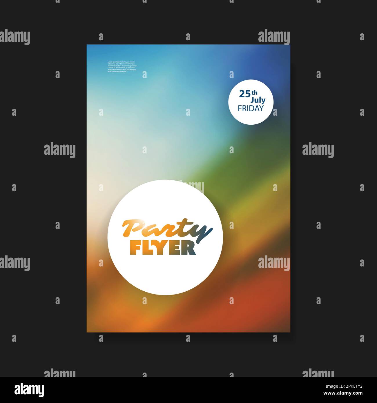 Party Flyer or Cover Design With Colorful Background Stock Vector Image ...