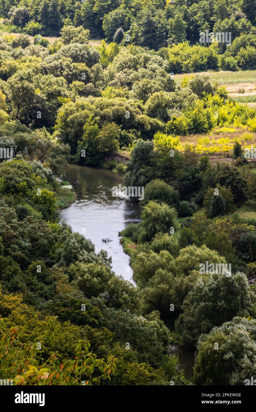 Drone flight river lake view hi-res stock photography and images - Alamy