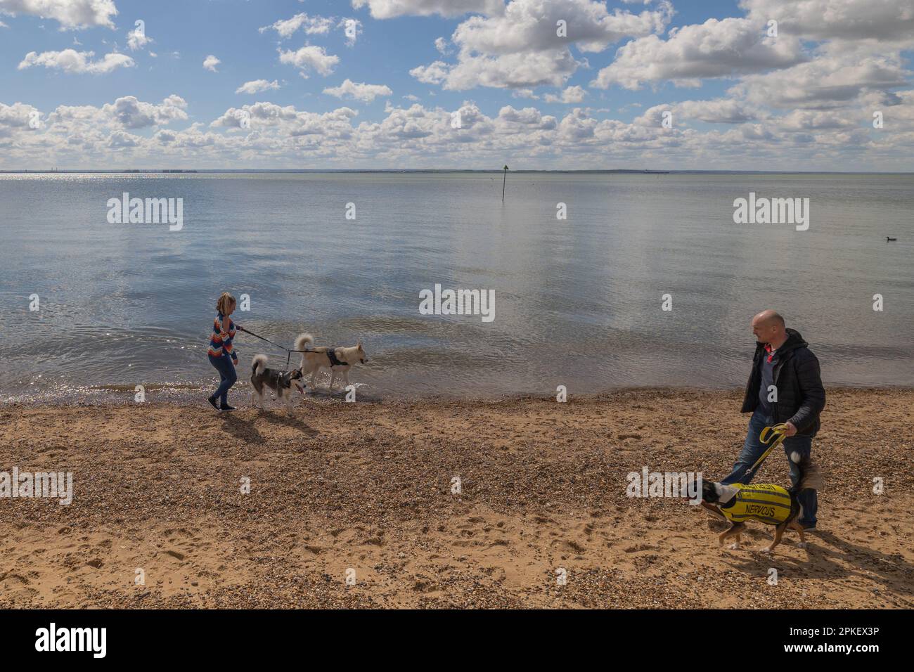 Southend on Sea, UK. 7th Apr, 2023. Visitors head to the seafront and ...