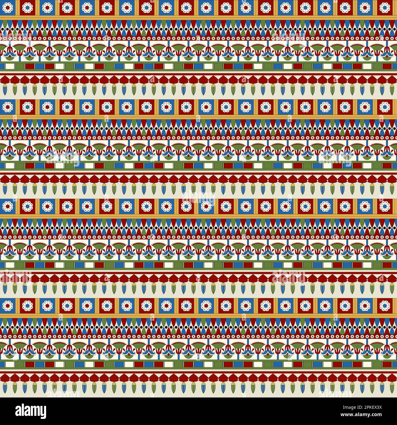 Ancient Egyptian traditional background, vector seamless pattern Stock ...