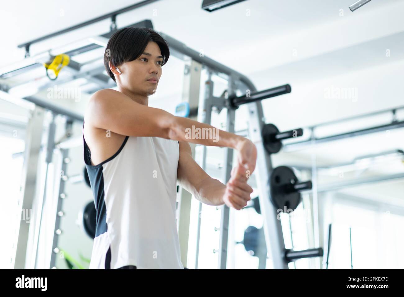 Men doing preparatory exercise Stock Photo - Alamy