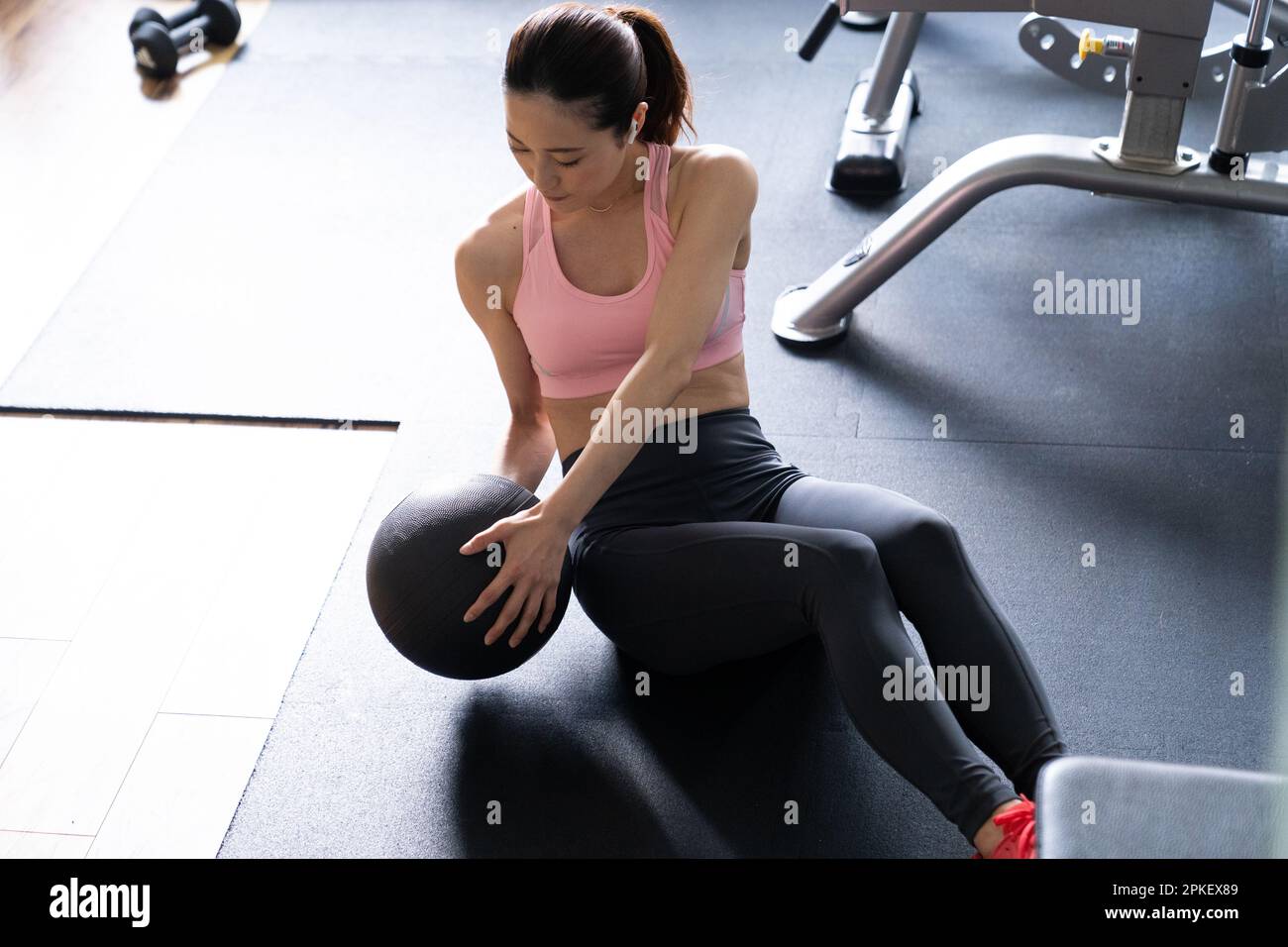 Women doing strength training Stock Photo - Alamy