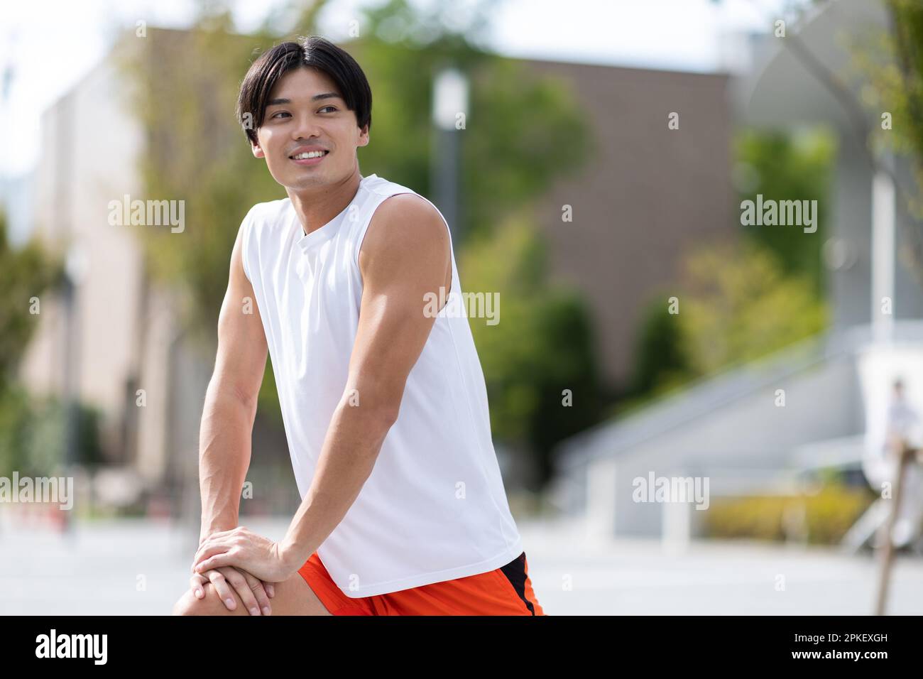 Men preparing for exercise Stock Photo - Alamy