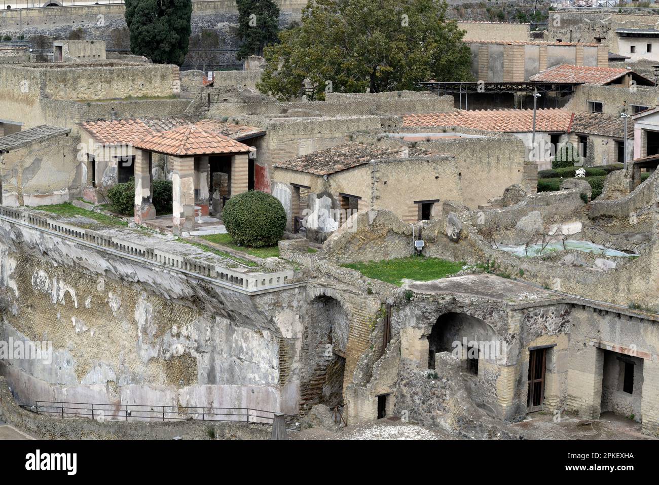 Herculaneum was destroyed by the volcanic eruption of Vesuvius in 79 AD ...
