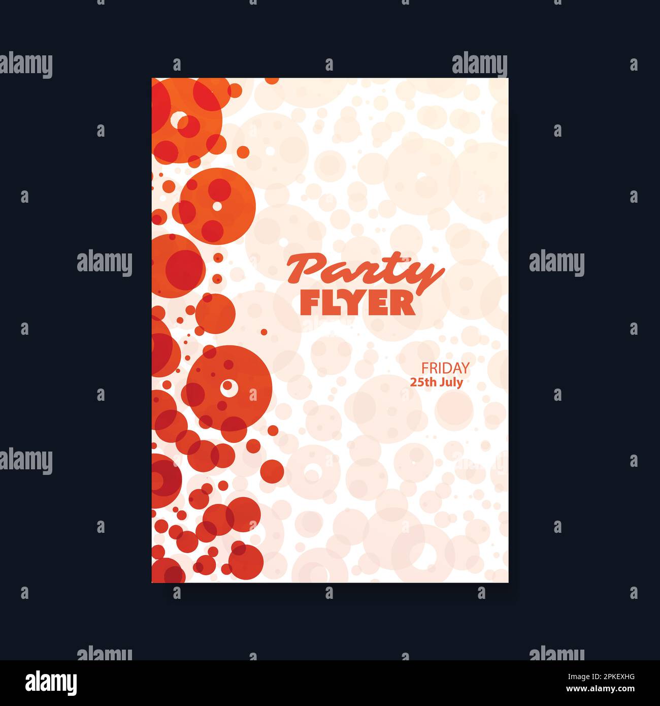 Abstract Red and White Party or Festival Poster, Placard, Flyer or ...
