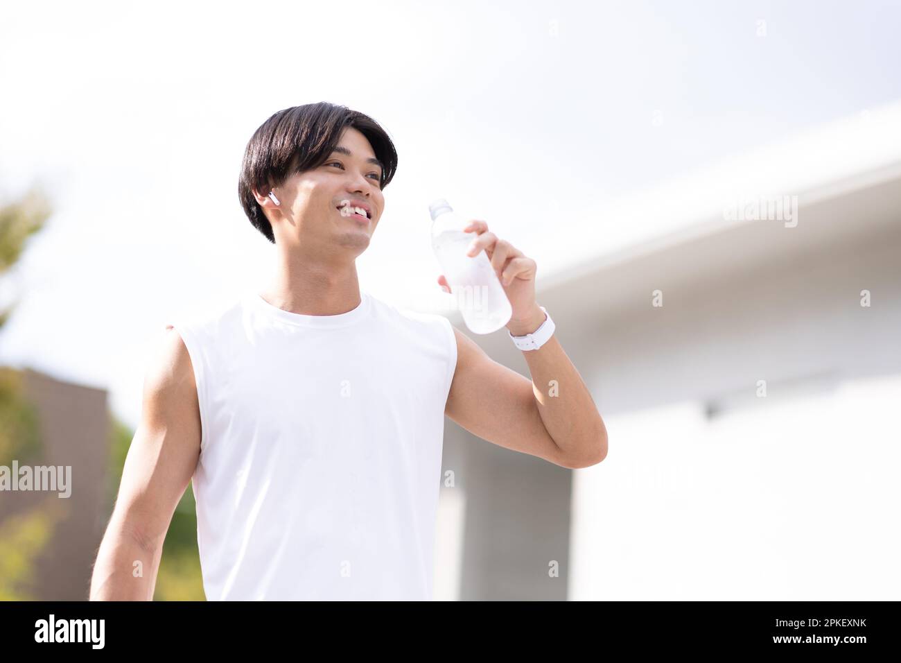 Man Drinking Water Stock Photo - Alamy